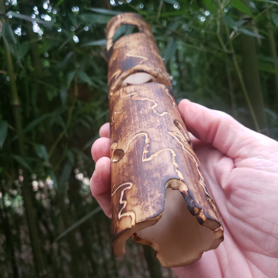 Bamboo Vivarium Décor, Hide Hole Cave for Snakes, Lizards, Geckos ...