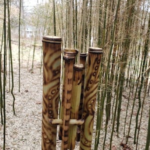 Natural Bamboo Wind Chimes, Durable Exotic Tropical Beach Gift for Zen ...