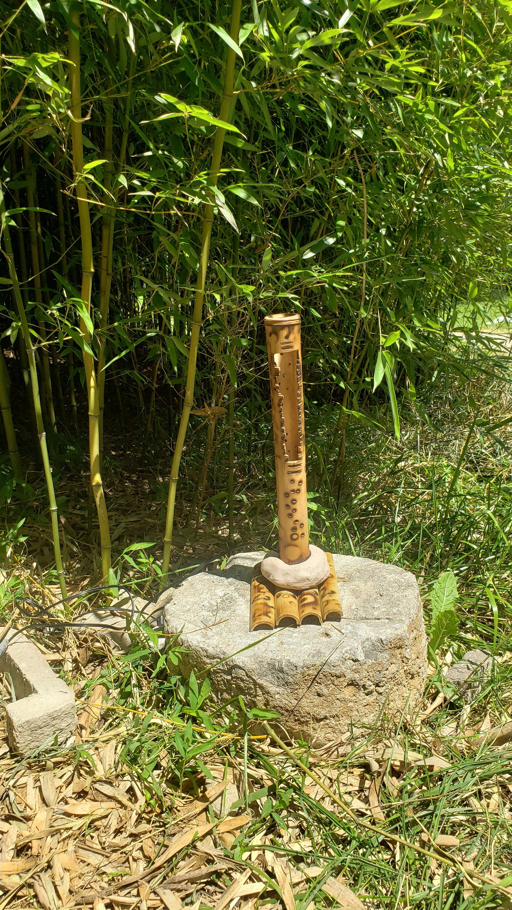 Cool Night Light, Bamboo Art Sculpture, 1-of-a-kind Hand Made Table ...