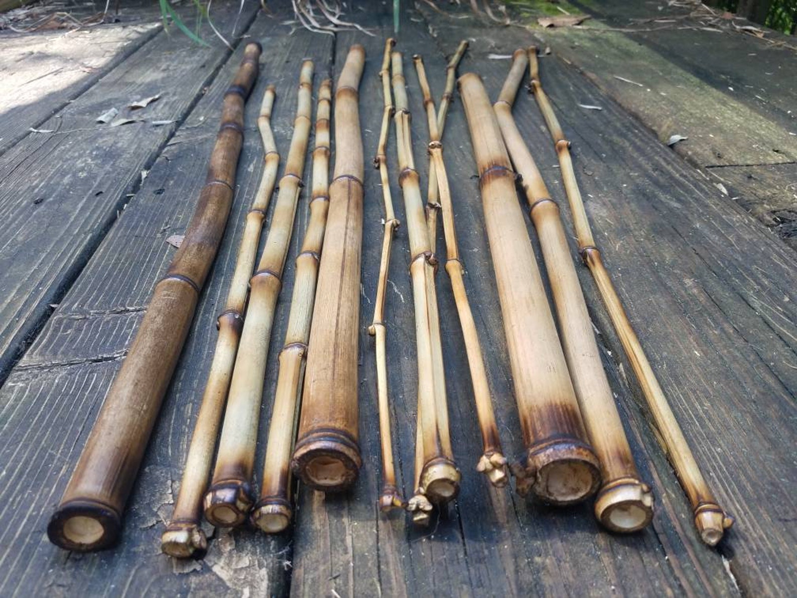 12 Heat Treated Bamboo Sticks for Diy Crafts Home Improvement - Etsy