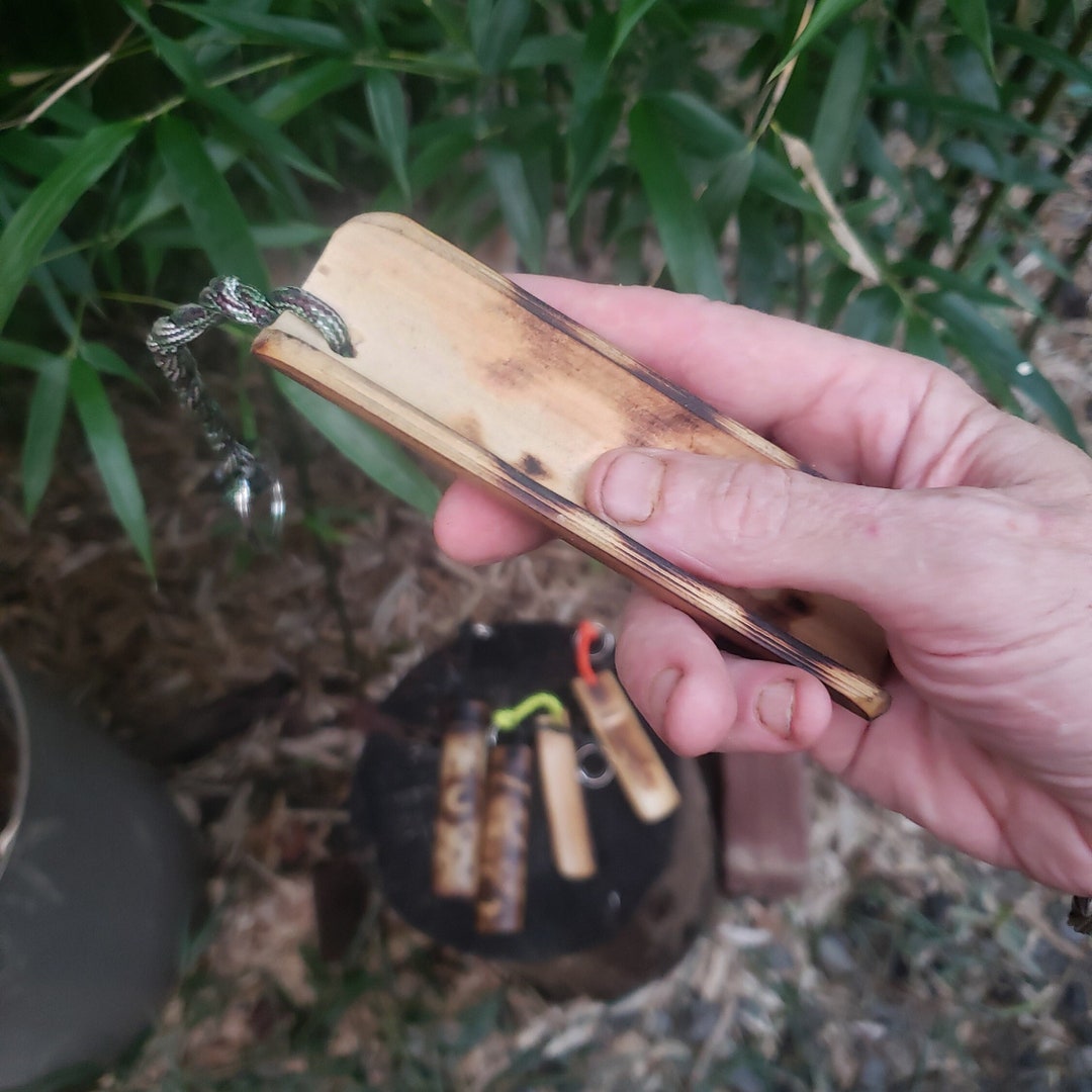 Bamboo Worry Stone Fidget Rub Keychain, Natural Organic Soothing Tool ...