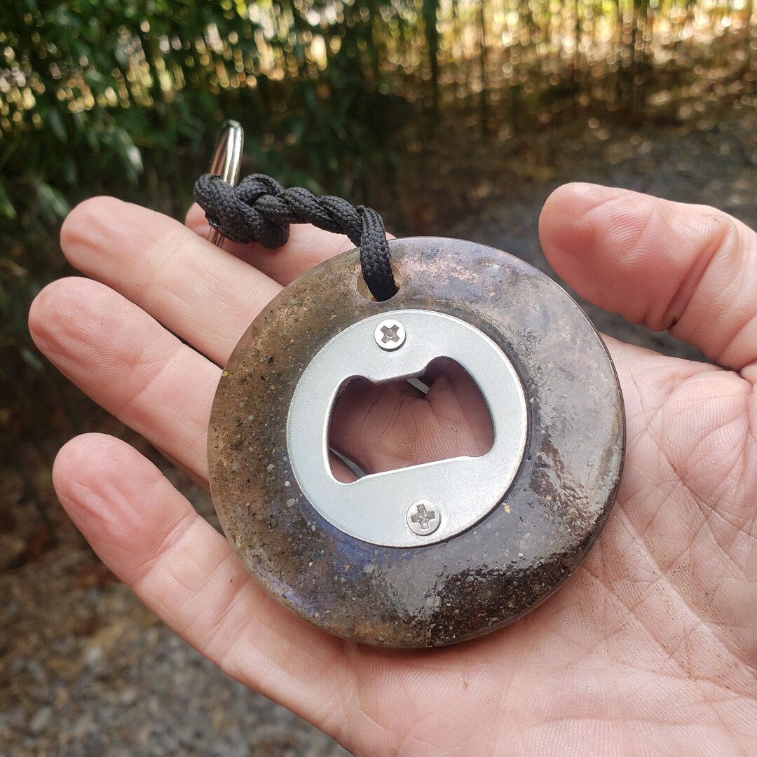 Bottle Opener Keychain, Organic Bamboo and Epoxy Resin, Made in America ...