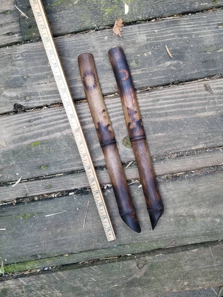 Potted Plant Decor Sticks All Natural Bamboo Artisan Crafted - Etsy