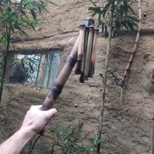 Hand-held Bamboo Wind Chime Rattle, Natural Percussion Instrument for ...