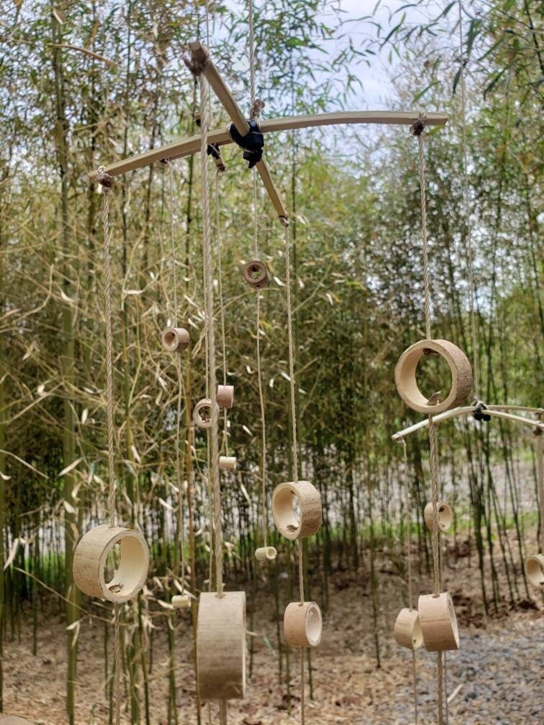 Action Mobile, Kinetic Art Sculpture of Natural Bamboo, Made in USA for ...