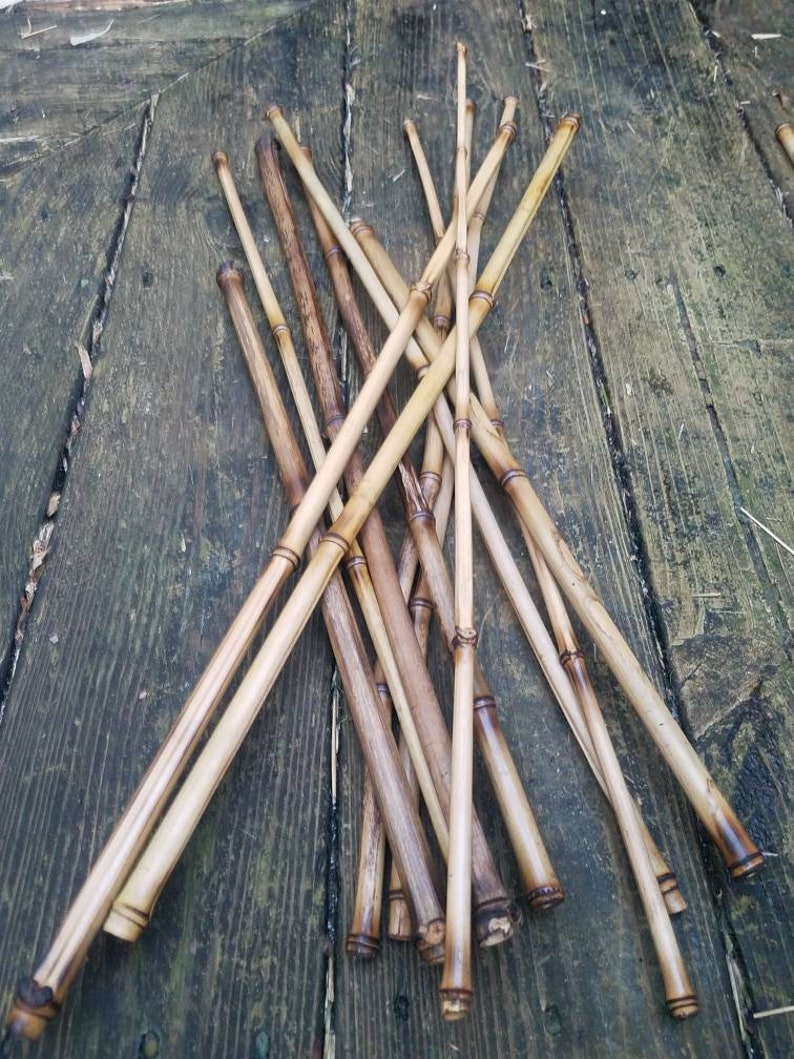 12 Heat Treated Bamboo Sticks for Diy Crafts Home Improvement - Etsy