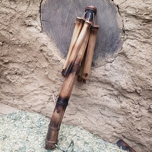 Hand-held Bamboo Wind Chime Rattle, Natural Percussion Instrument for ...