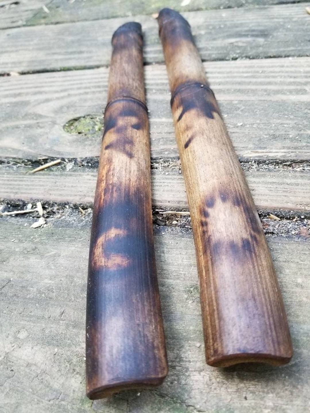 Potted Plant Decor Sticks, All Natural Bamboo, Artisan Crafted Flame ...