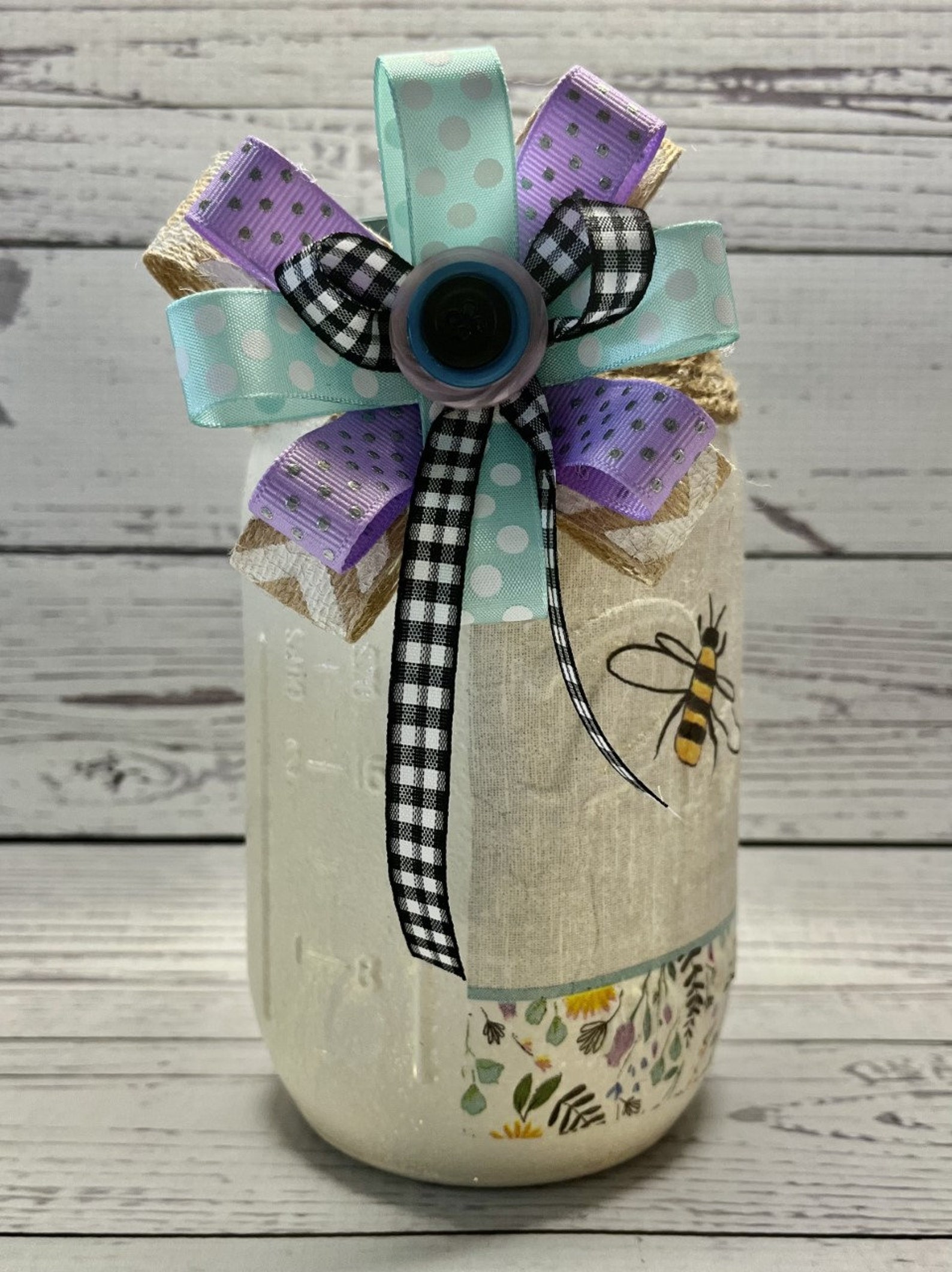 BEE LOVER Bee Decor Bee Canister Bee Mason Jar Sunflower - Etsy