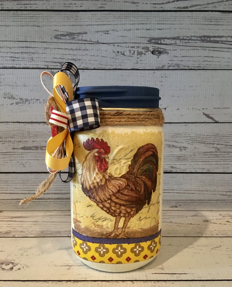 ROOSTER LOVER Farmhouse Rooster Rooster Snack Jar Rooster - Etsy
