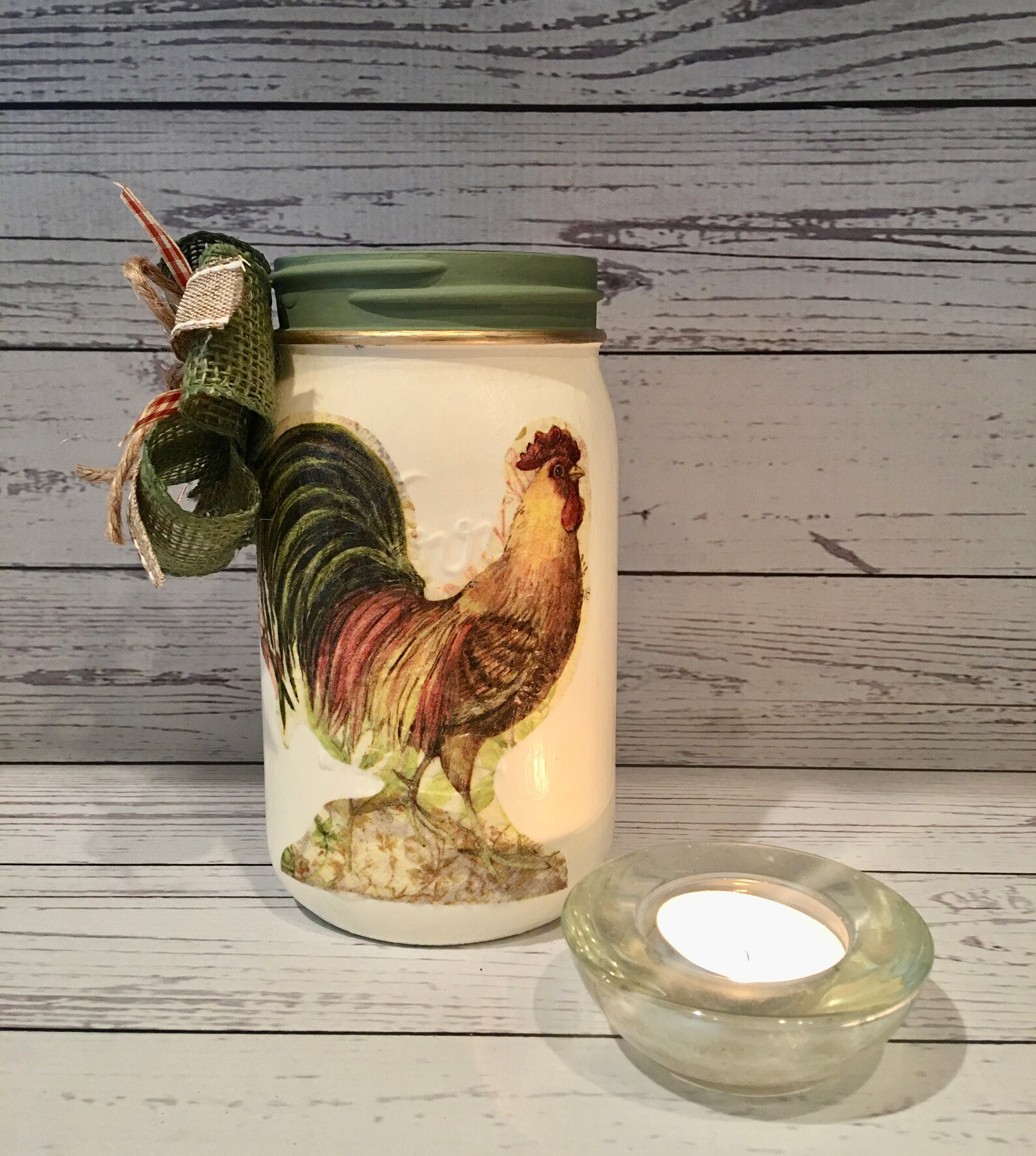 FARMHOUSE ROOSTER Rooster Lover Rooster Jar Rooster - Etsy