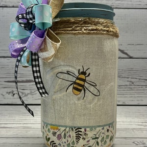 BEE LOVER, Bee Decor, Bee Canister, Bee Mason Jar, Sunflower Lover, Bee ...