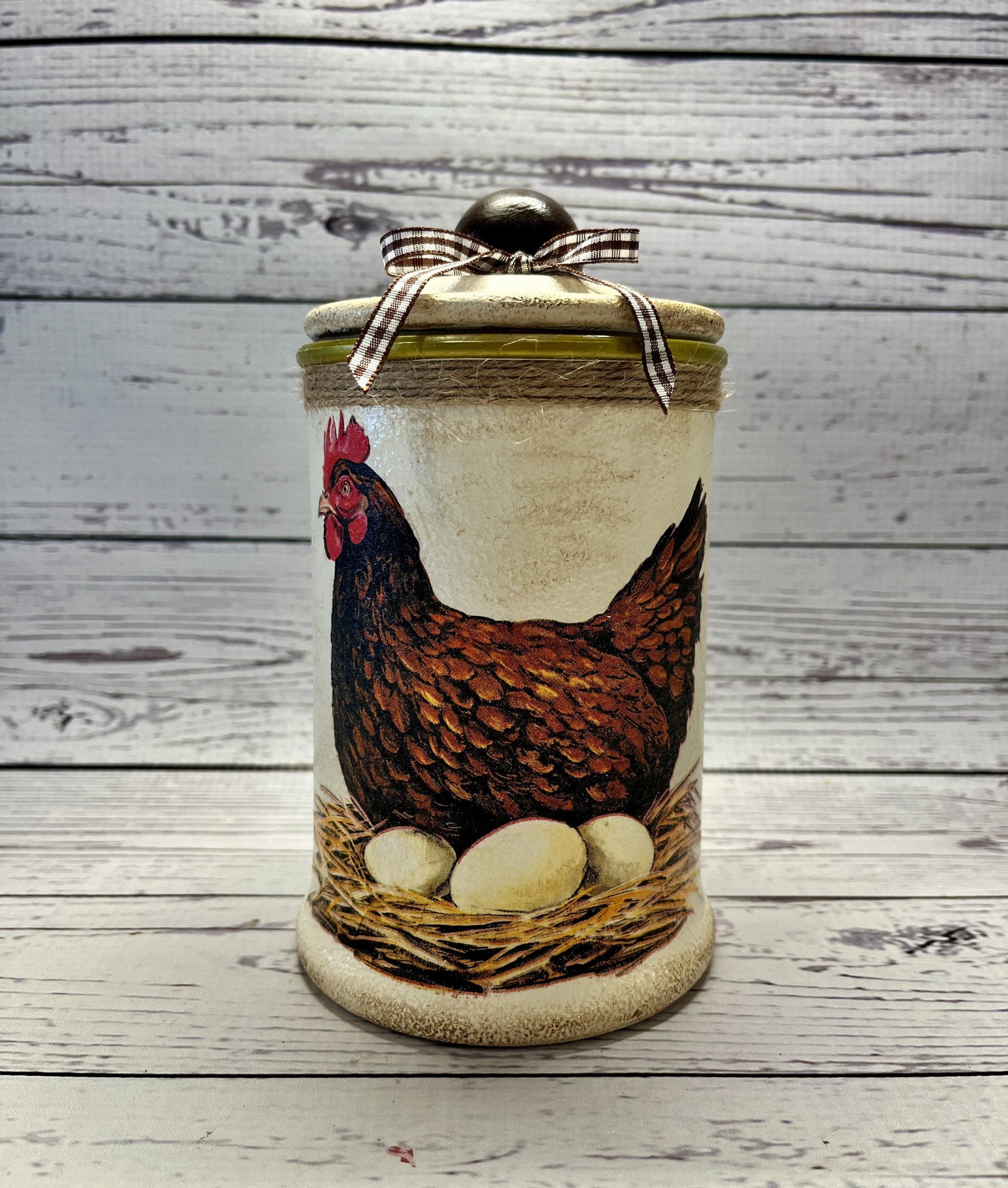 CHICKEN LOVER Chicken Decor Chicken Gift Chicken Gift Farmhouse Decor Kitchen Decor Tiered Tray Decor Shelf Sitter Decoupage Etsy