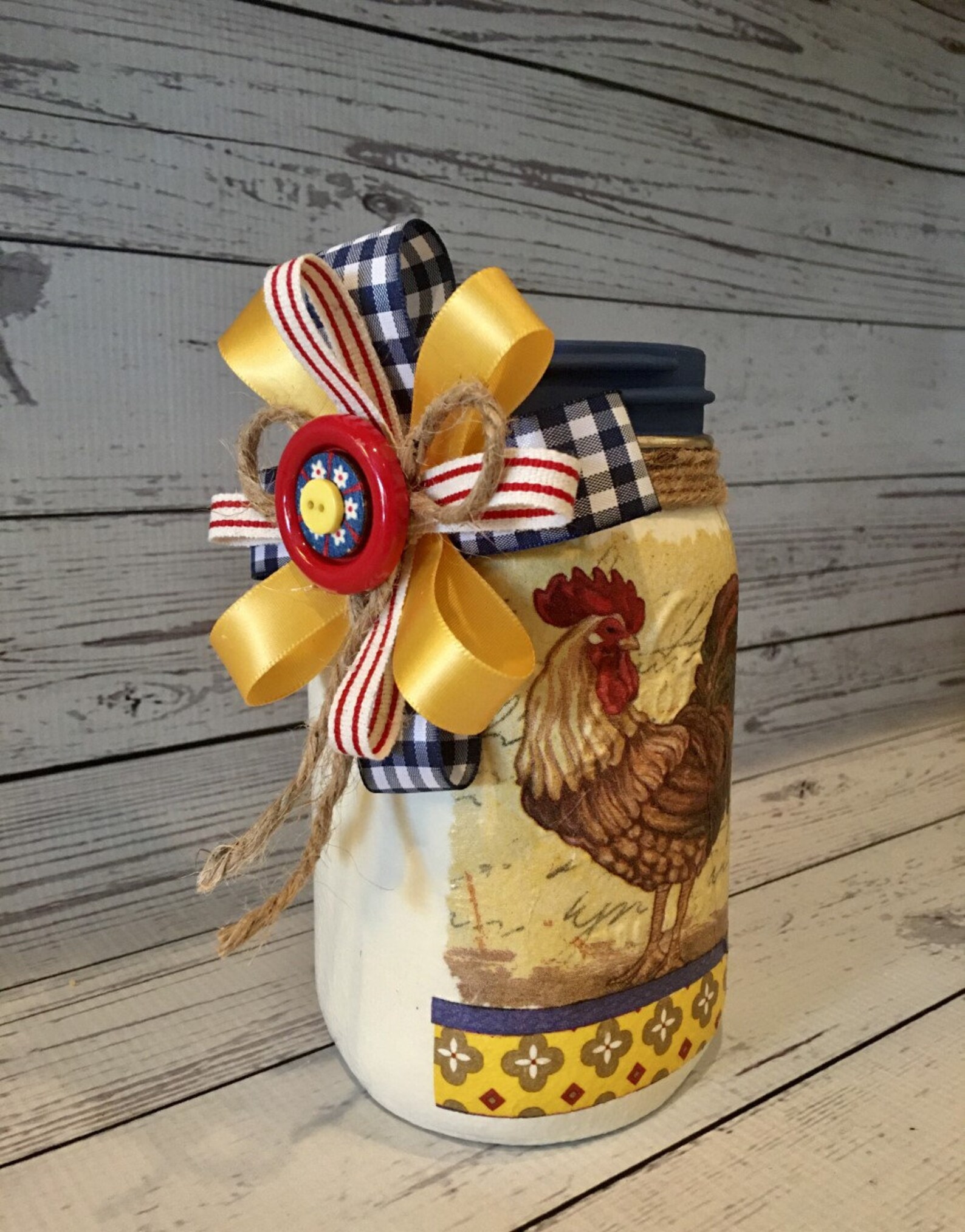 ROOSTER LOVER Farmhouse Rooster Rooster Snack Jar Rooster - Etsy