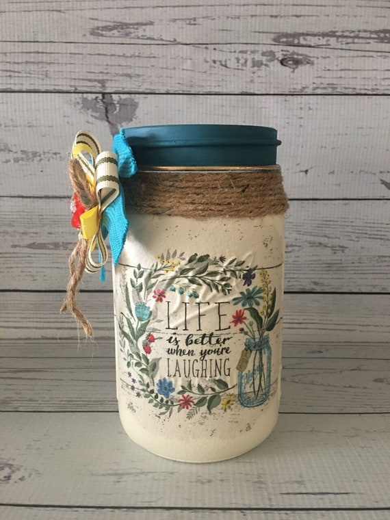 Life is Better When You're Laughing Quart Size Mason Jar | Etsy
