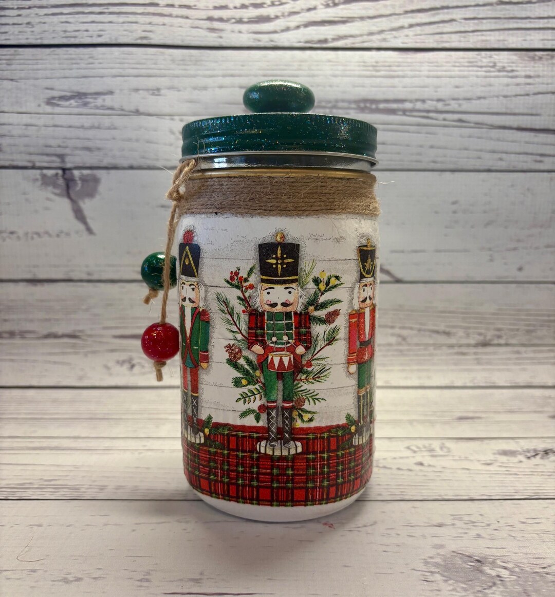 CHRISTMAS, Christmas Decor, Christmas Gift, Nutcracker, Glass Canister ...