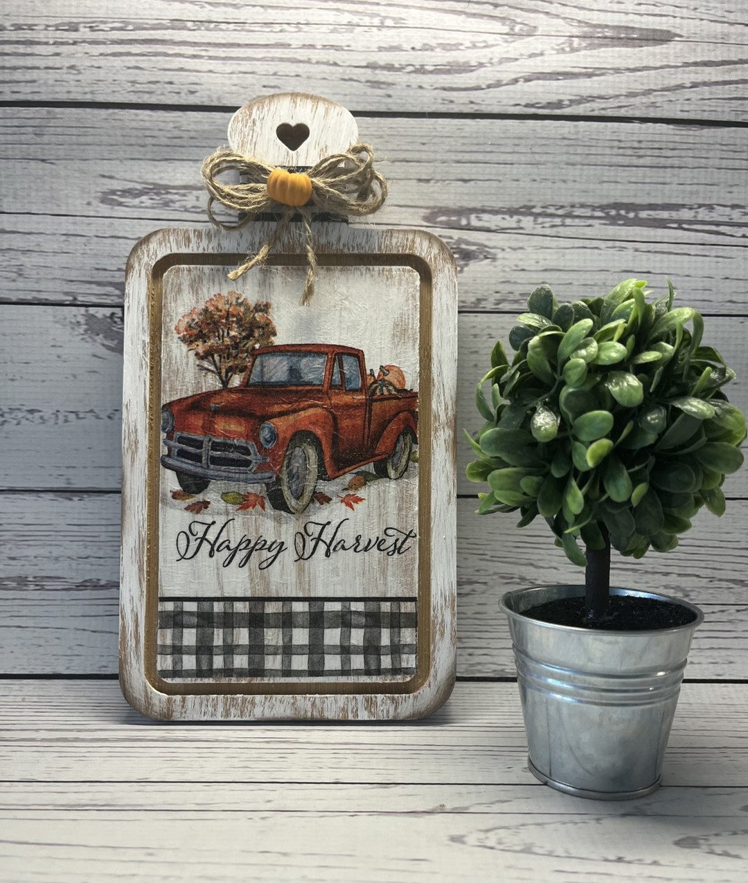 FARMHOUSE TRUCK Fall Harvest Fall Decor Wood Board Cutting - Etsy