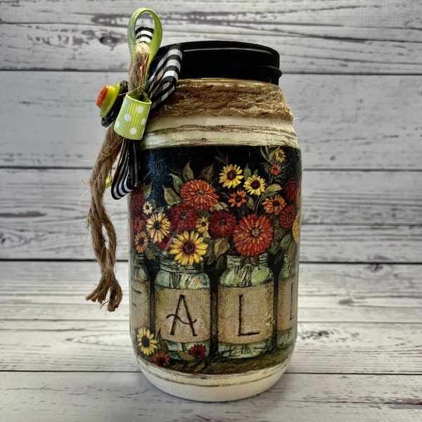 Sunflower Mason Jar - Etsy