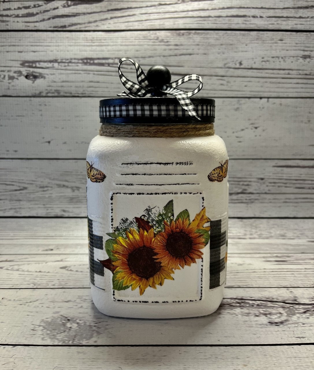 SUNFLOWER LOVER, Sunflower Canister, Sunflower Gift, Sunflower Decor ...