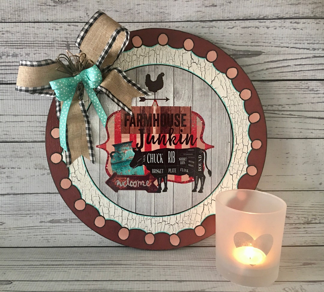 FARMHOUSE COW SIGN, Farmhouse Chicken Sign, Farmhouse Decor, Farmhouse ...