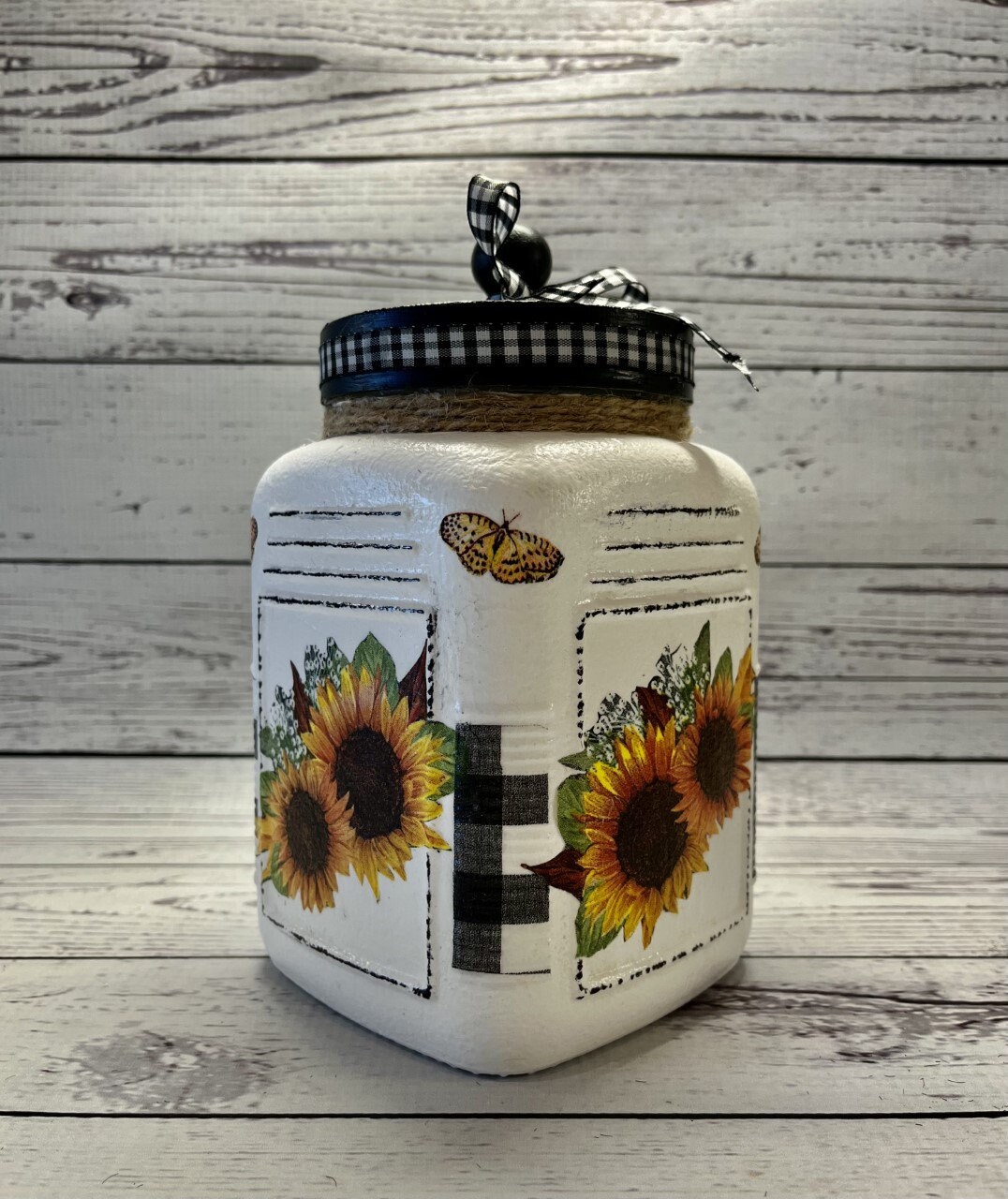 SUNFLOWER LOVER, Sunflower Canister, Sunflower Gift, Sunflower Decor ...