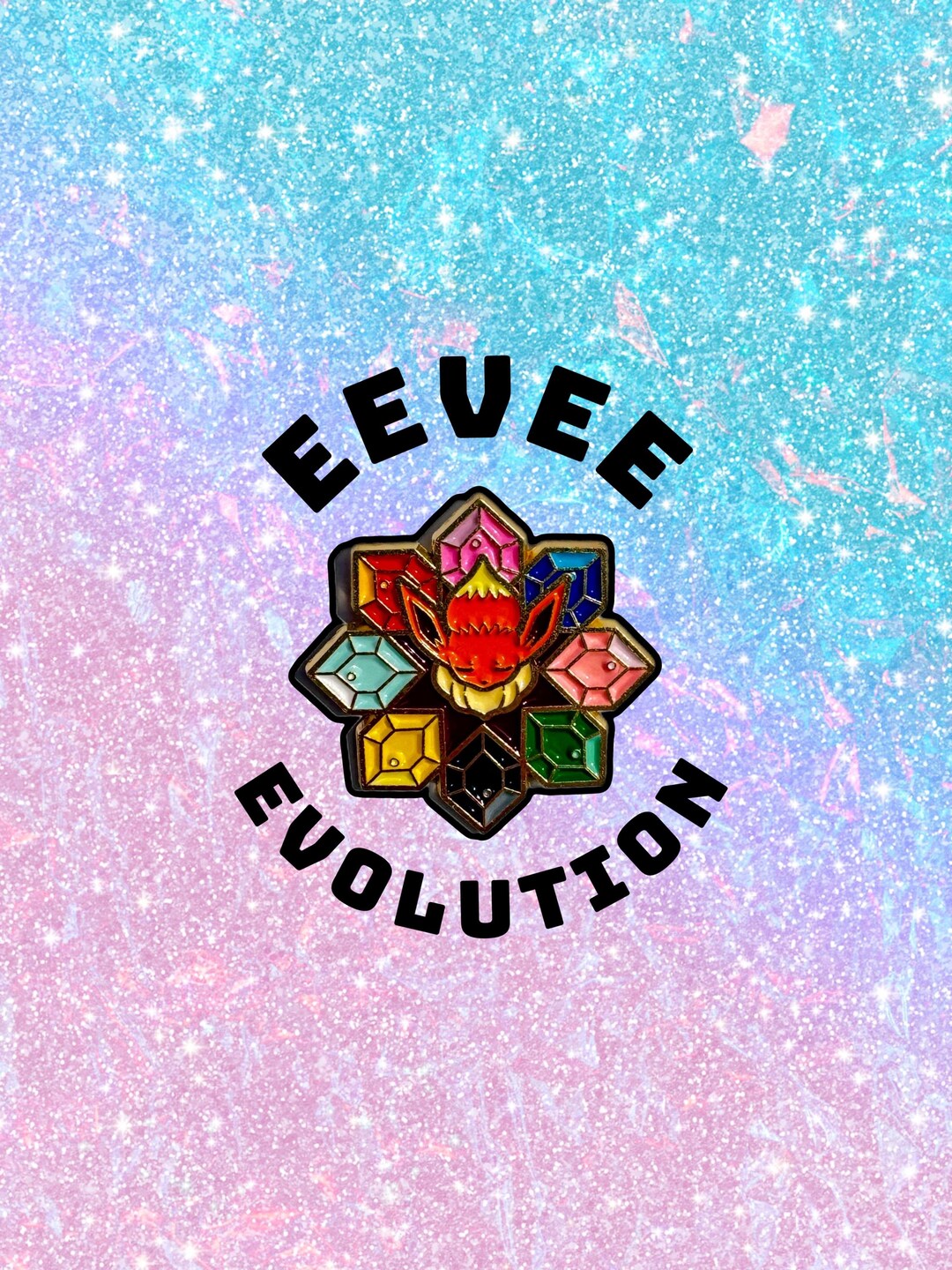 Pokemon Eevee Evolution Stone Pin - Etsy