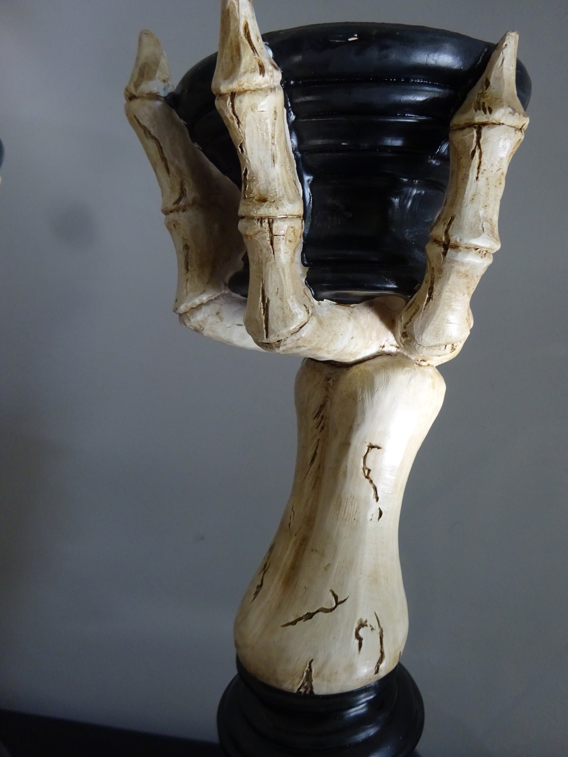 SKELETON HAND Candlesticks-gothic Halloween Skeleton Candle Holders ...