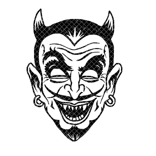 PNG SVG File Devil Demon Satin Evil Tattoo Stencil - Etsy