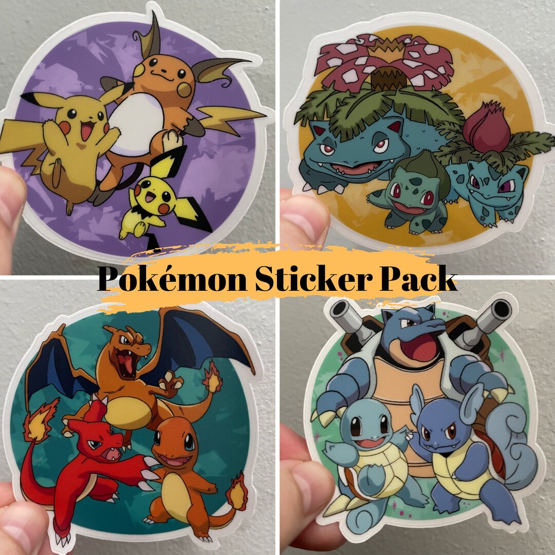 Pokémon Evolution Sticker Pack - Etsy