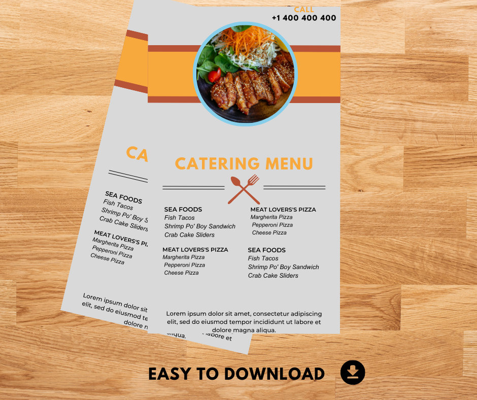 Customizable Digital Catering Menu Templates Customize Template Digital ...