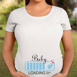 Baby Loading, Mom Shirt, Mom to Be, Pregnancy Shirt, Maternity Clothes ...