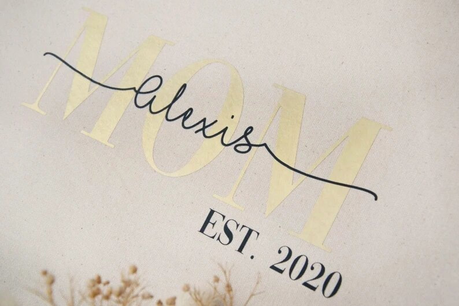 Mom Est Jute Bag Bag Mom Bag Gift Idea Personalized Jute - Etsy