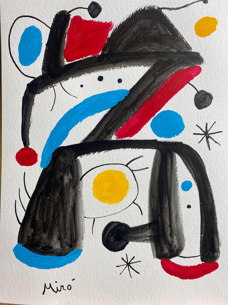 Joan Miro, Original, Estate Found Drawing, Painting, Art, Artwork ...