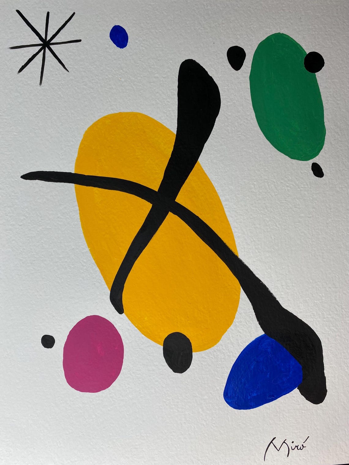 Joan Miro, Original, Estate Found Drawing, Painting, Art, Artwork ...