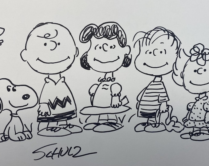 Peanuts, Comic Original, Estate Found Drawing, Painting, Art, Artwork ...