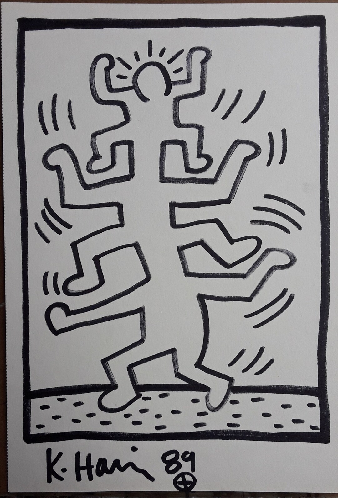 Haring Original Estate Found Drawing Painting Art - Etsy