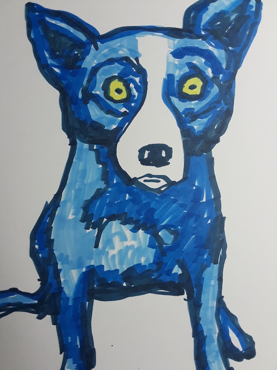 Original Blue Dog Painting