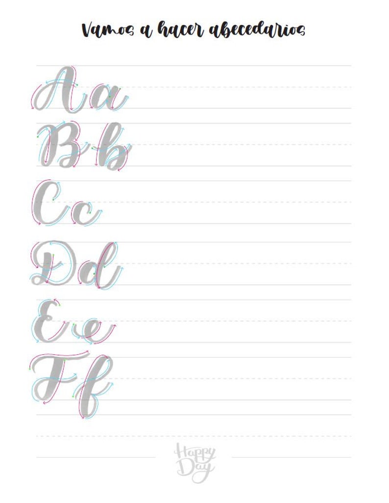 Basic Level Lettering Guide - Etsy