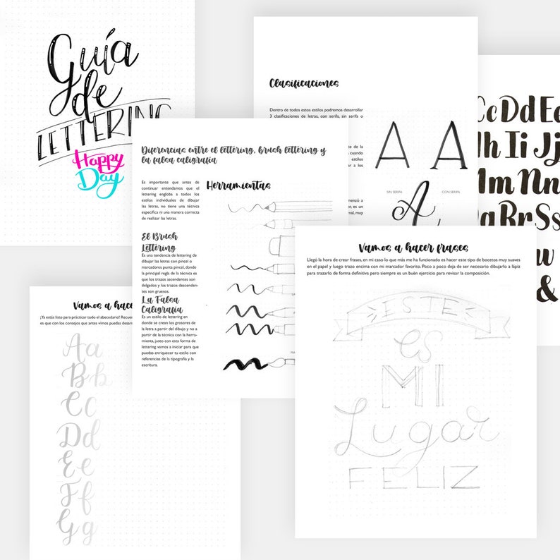 Basic Level Lettering Guide - Etsy