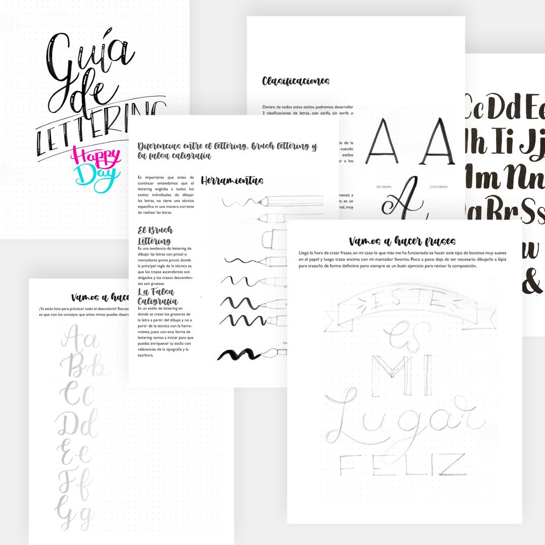 Basic Level Lettering Guide - Etsy