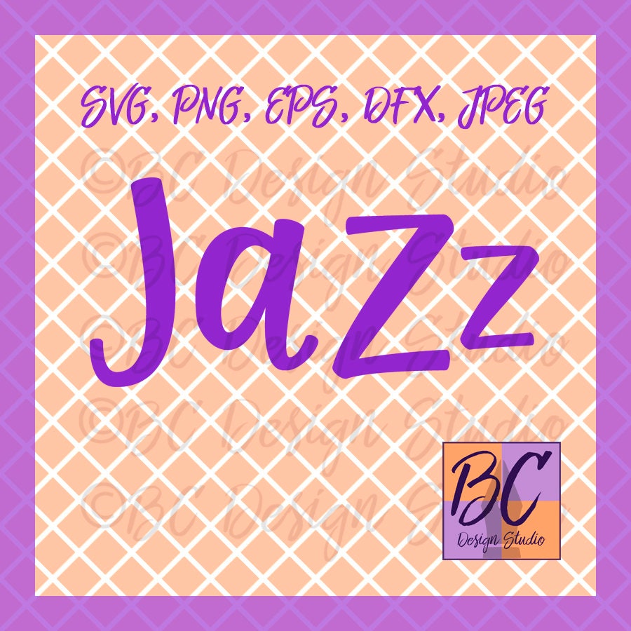 Jazz Team Sports Name Svg, Jazz Svg, Jpg, Dxf, Eps, Png, Clip Art ...