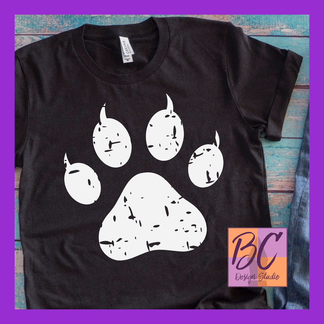 TIGER pata svg, pata de gato svg, jpg, dxf, eps, png, imágenes ...