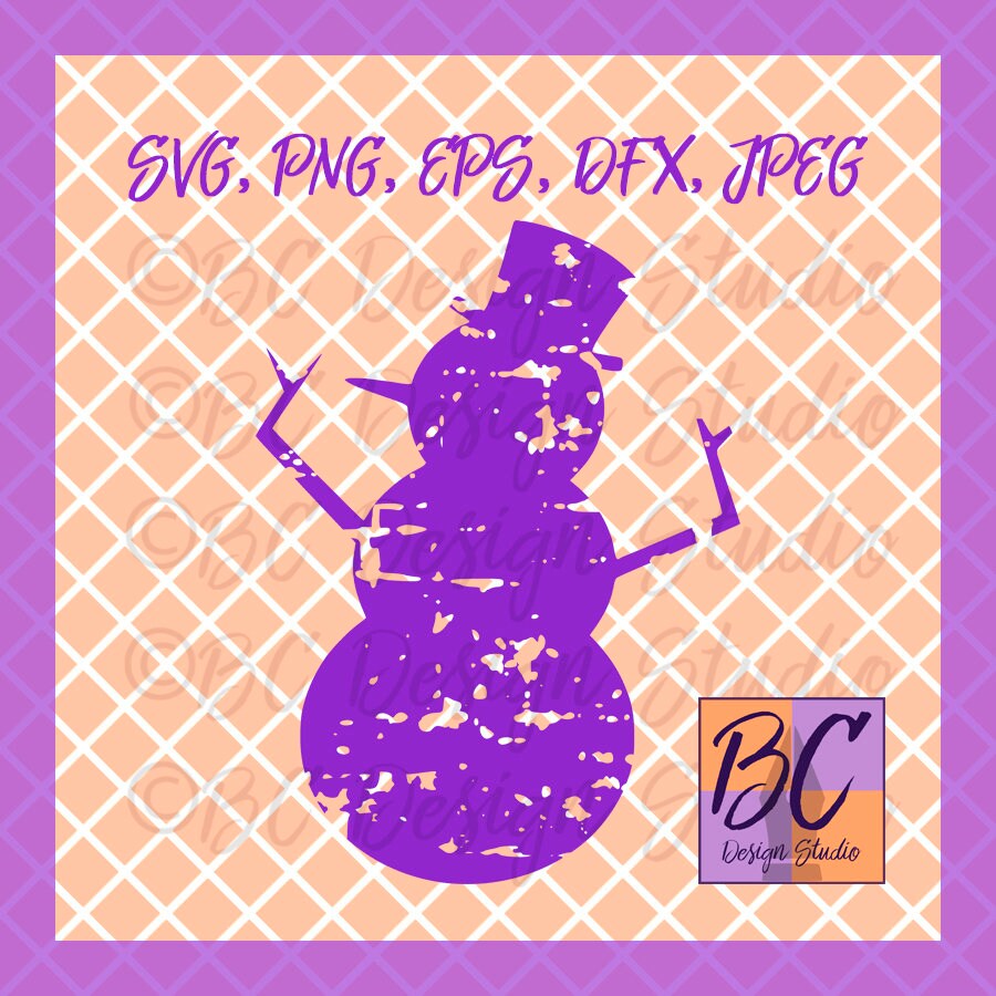 Grunge Distressed Snowman Svg, Jpg, Png, Clip Art, Christmas Svg ...