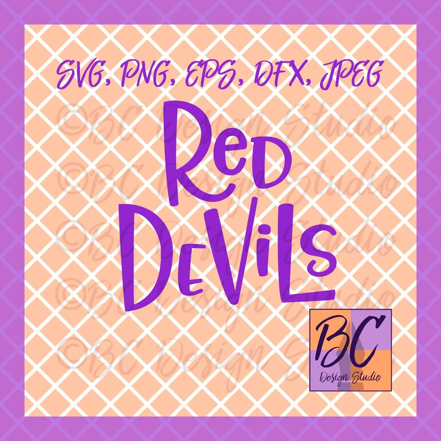 Red Devils Team Sports Name Svg, Red Devils Svg, Jpg, Dxf, Eps, Png ...