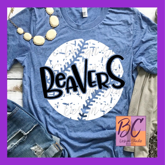 Beavers Grunge Distressed Baseball Svg Jpg Dxf Png Clip | Etsy