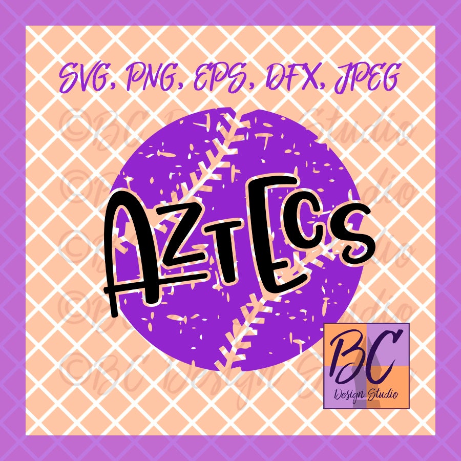 Aztecs Grunge Distressed Baseball Svg, Jpg, Dxf, Eps, Png, Clip Art ...