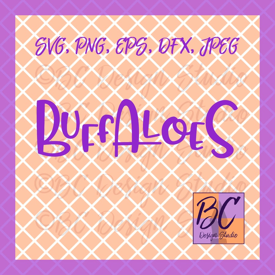 BUFFALOES Team Sports Name Svg, Jpg, Dxf, Eps, Png, Clip Art, Sports ...