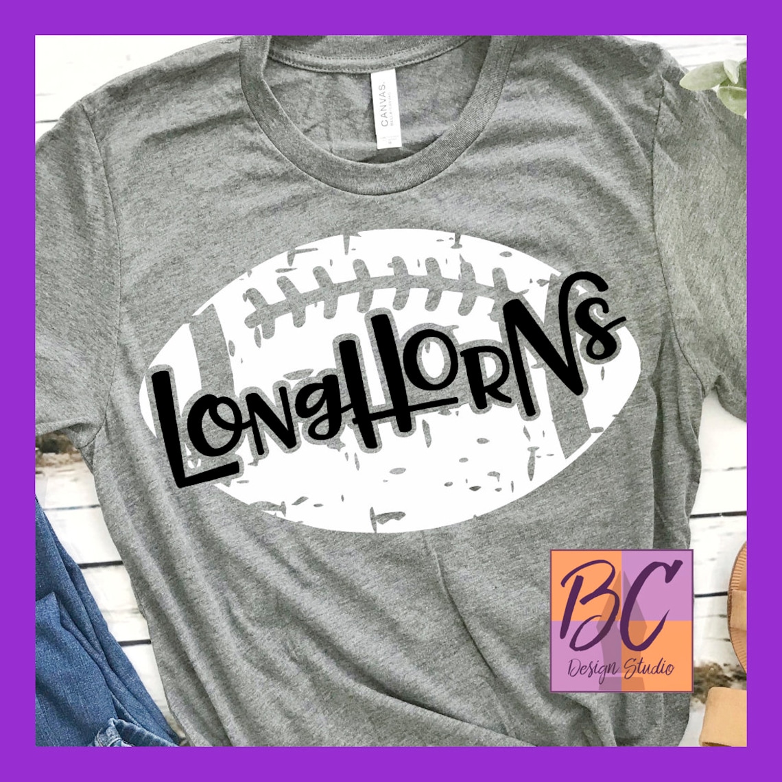 Longhorns Grunge Distressed Football Svg, Jpg, Png, Clip Art, Football ...