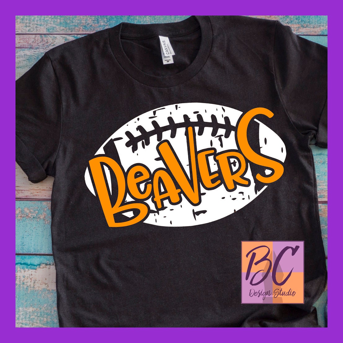 Beavers Grunge Distressed Football Svg, Jpg, Dxf, Png, Clip Art ...