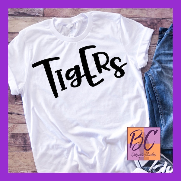 Tigers Word Svg - Etsy